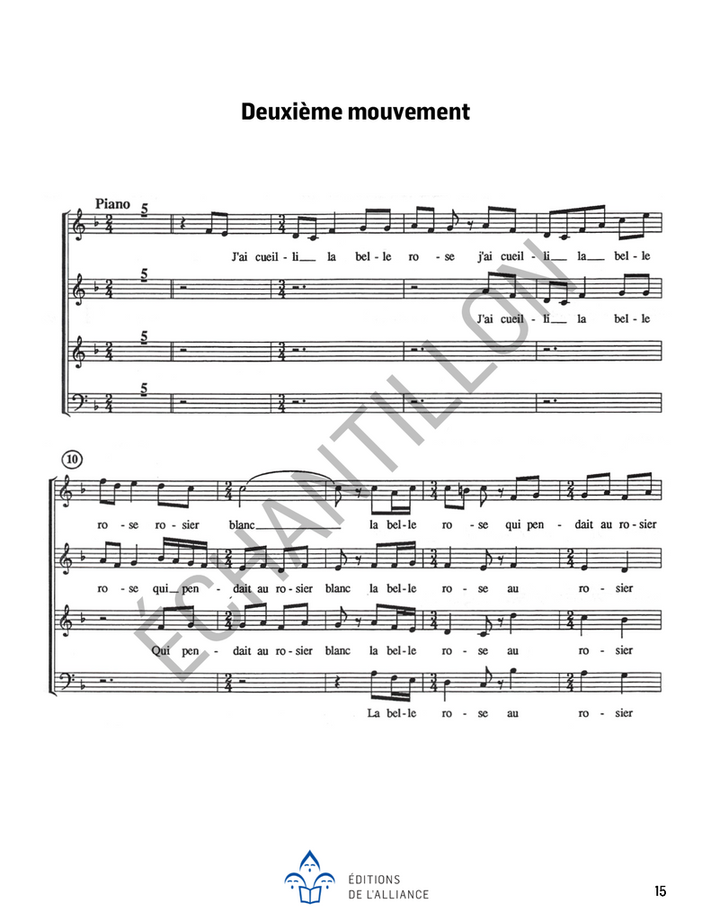 Vive la Canadienne (suite folklorique) - SATB + accompagnement instrum ...