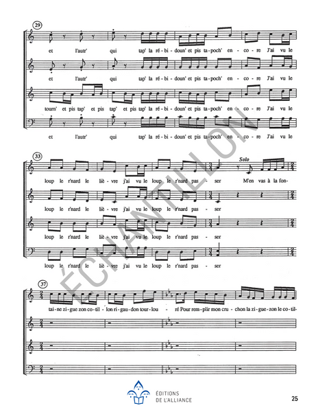 Vive la Canadienne (suite folklorique) - SATB + accompagnement instrum ...